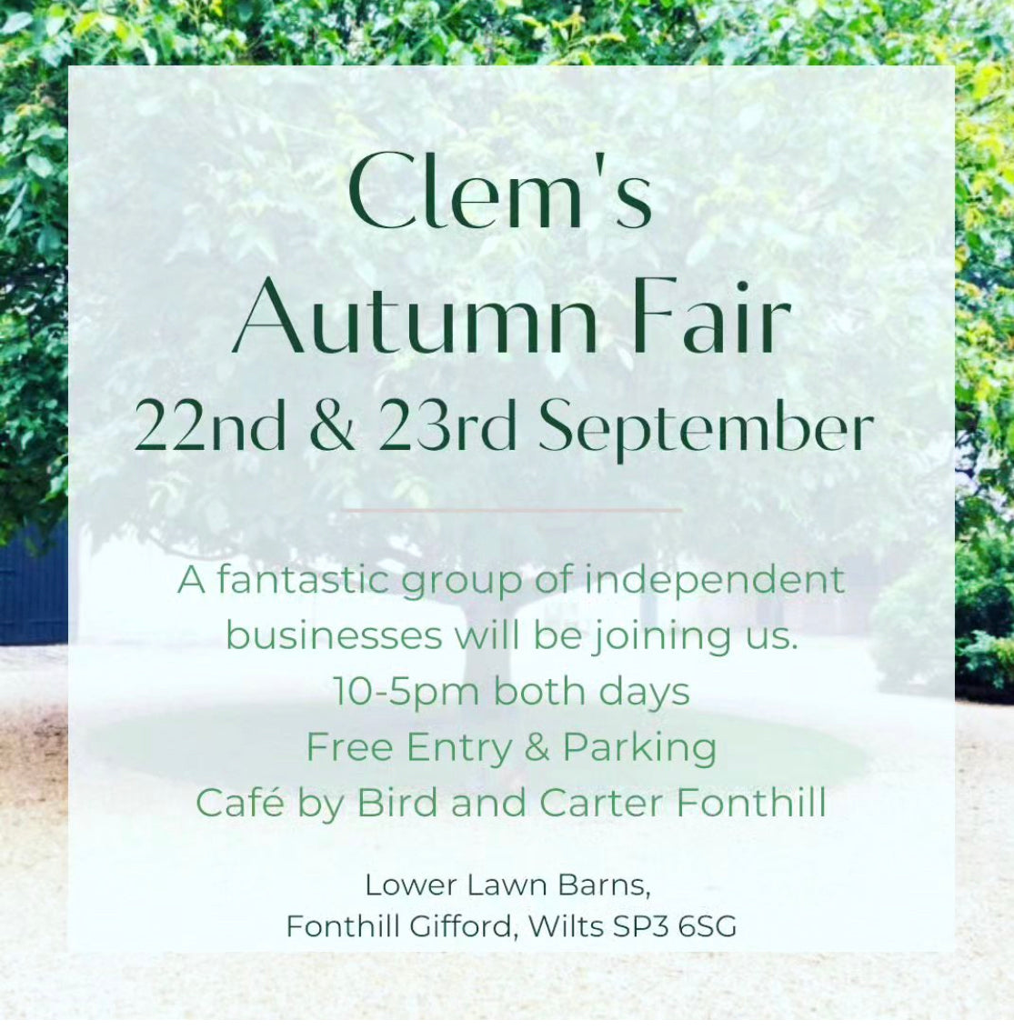 CLEMS FAIR - 22nd and 23rd September – Indigo Prawn