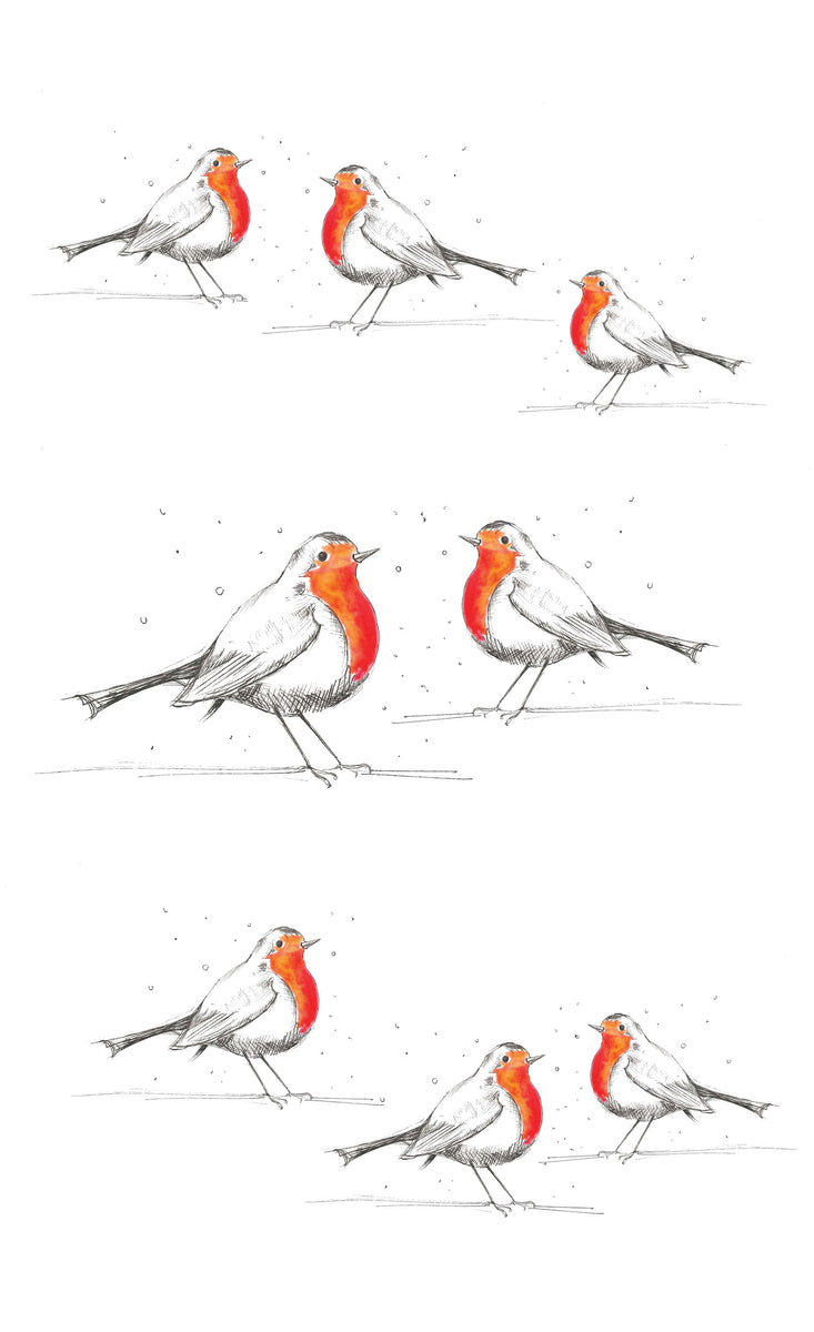 ROBIN Bundle - Tray and tea towel set – Indigo Prawn